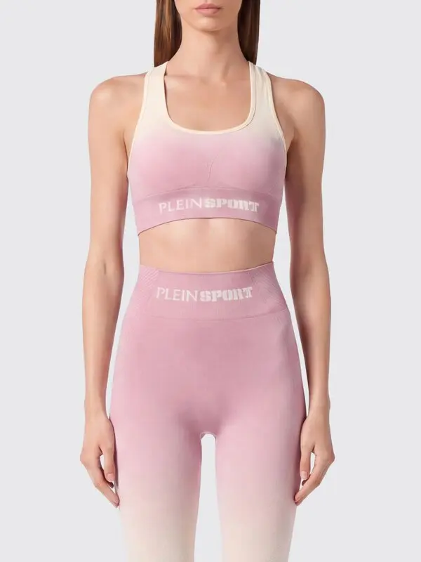 PLEIN SPORT Racerback Sports Bra - Fuchsia