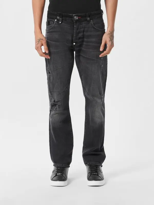 Philipp Plein Wide-leg Jeans - Black