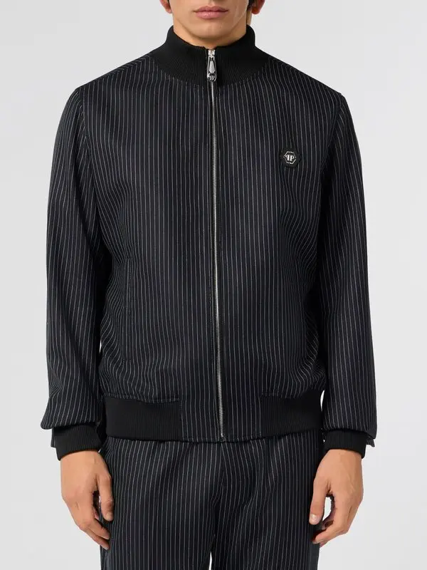 Philipp Plein Striped Zip-up Jacket