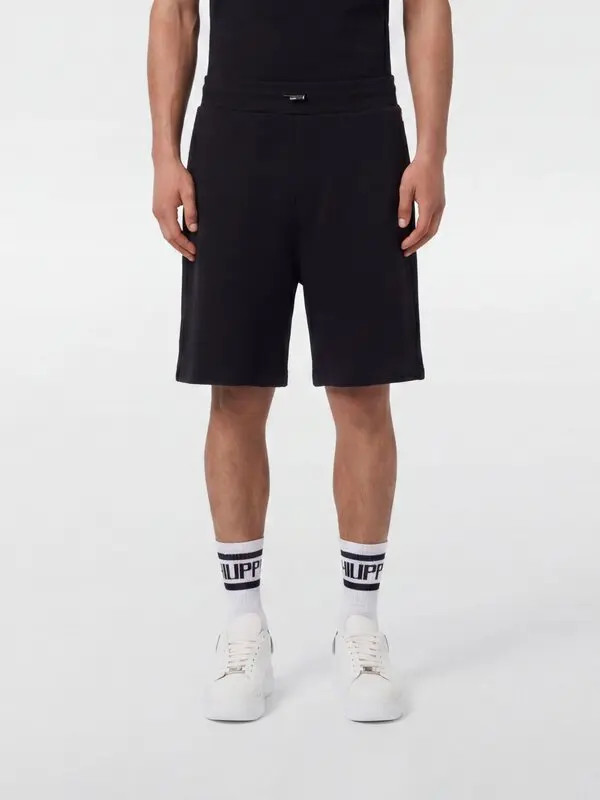 Philipp Plein Sports Shorts With Logo Detail - Black