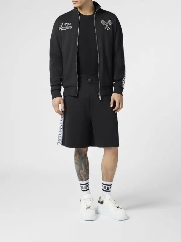 Philipp Plein Zip-up Jacket With Tennis Graphics