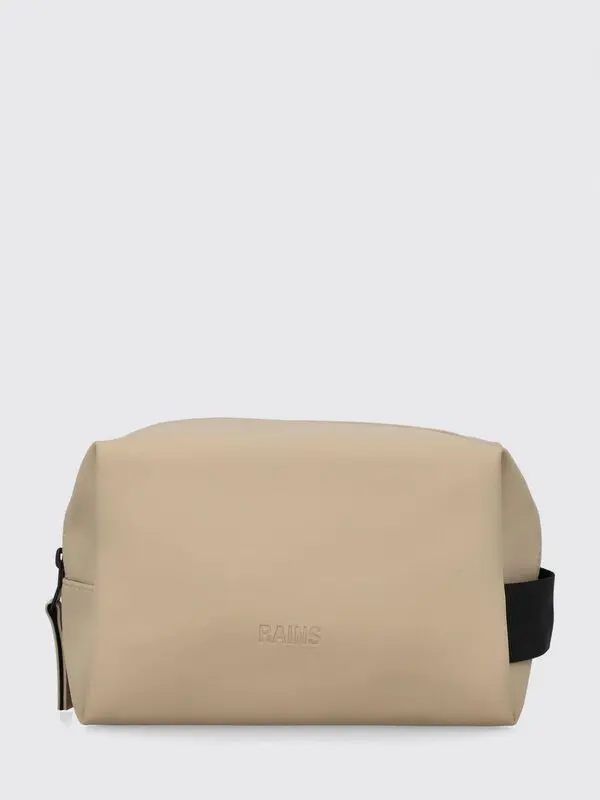 Rains Waterproof Travel Beauty Case With Zip And Side Handle - Beige