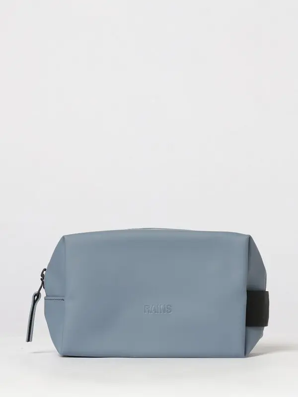Rains Waterproof Travel Beauty Case With Zip And Side Handle - Gnawed Blue