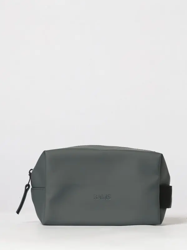 Rains Waterproof Travel Beauty Case With Zip And Side Handle - Grey