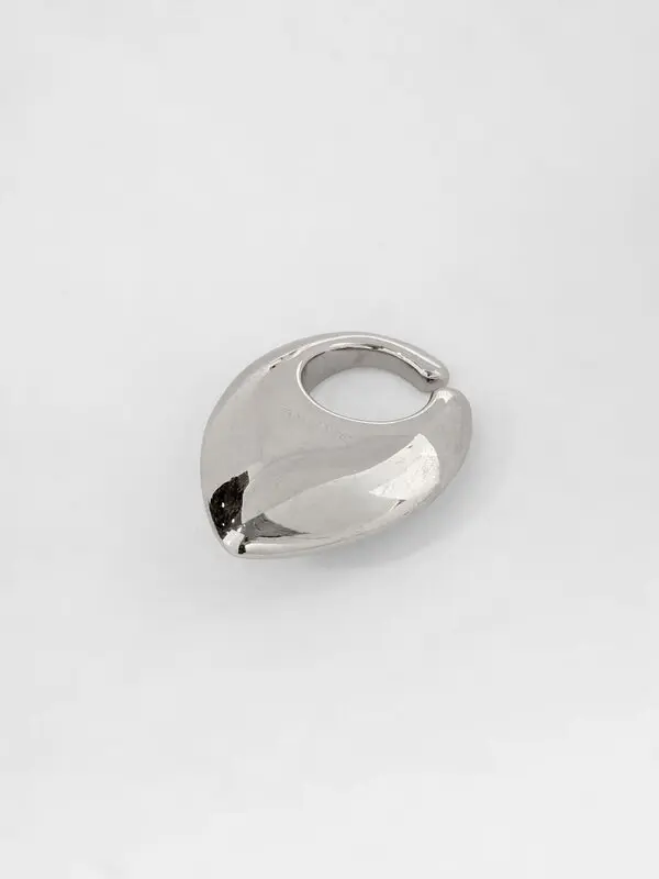 PANCONESI Spada Teardrop-shaped Metal Ear Cuff With Engraved Logo
