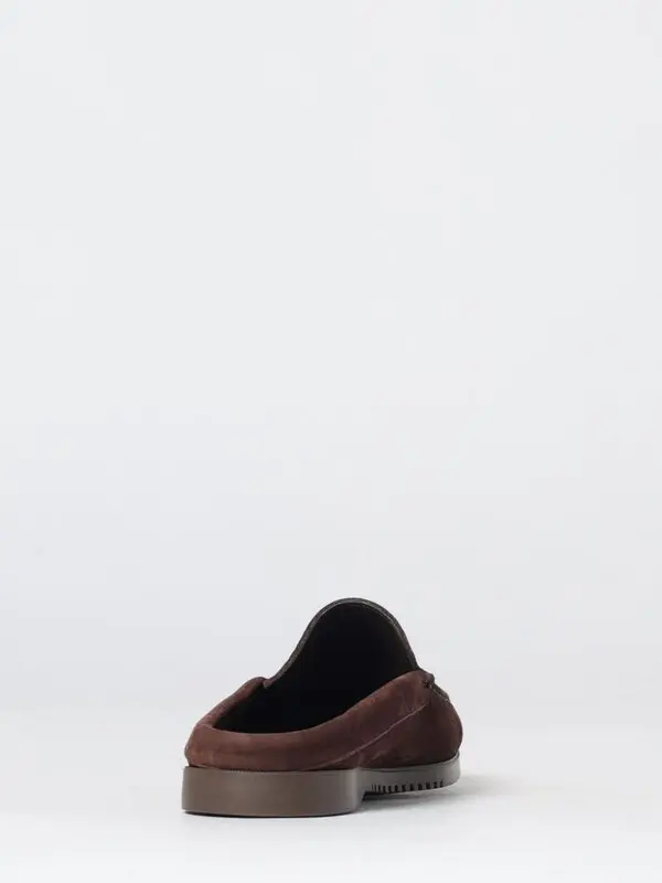 Paraboot Suede Mules With Raised Apron Stitching