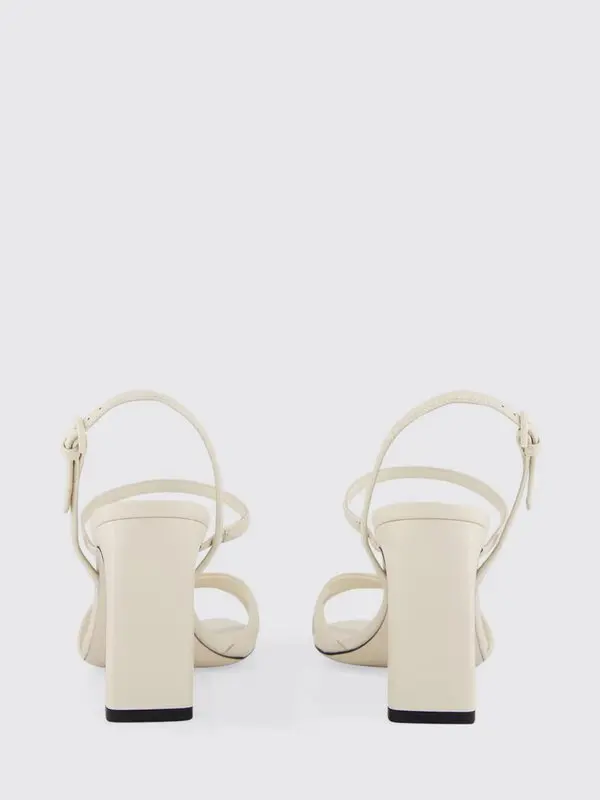 JIMMY CHOO Elsy Nappa Leather High Block Heel Sandals - Milk