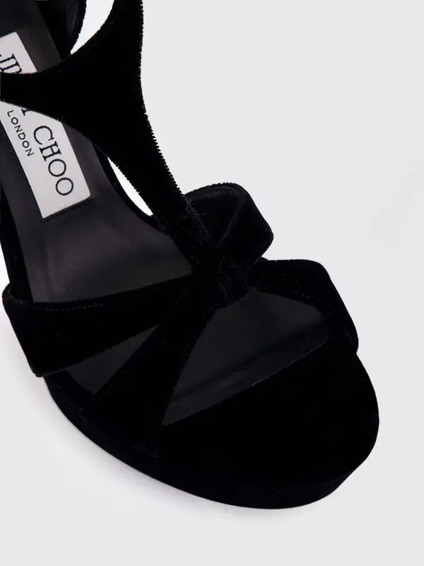 JIMMY CHOO Velvet Platform Sandals