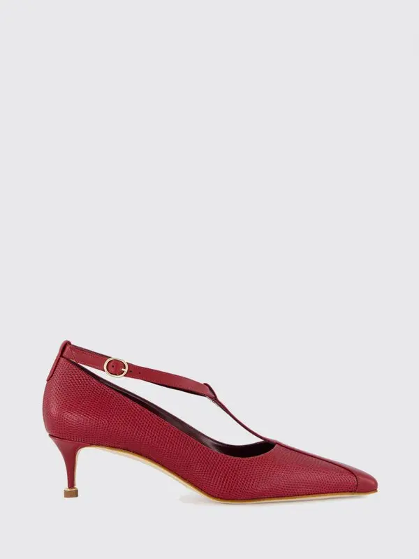 Manolo Blahnik Lizard-print Leather T-strap Mary Jane Pumps