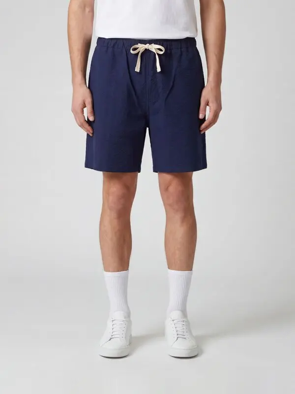 Howlin' Stretch Cotton Shorts With Elasticated Drawstring Waistband - Blue