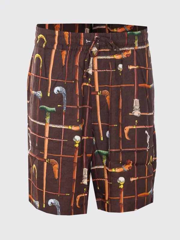 Drole De Monsieur Graphic Print Viscose Shorts
