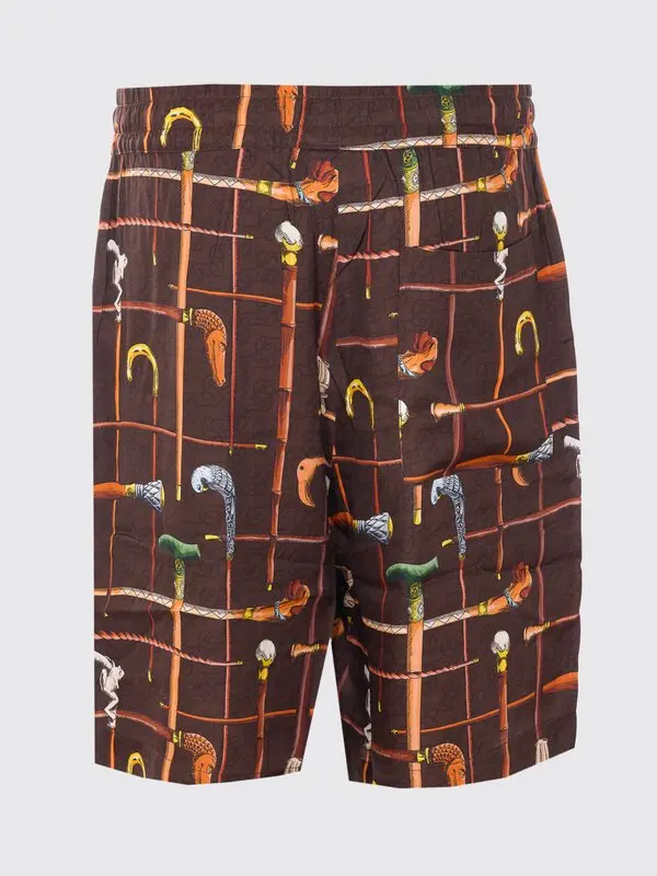 Drole De Monsieur Graphic Print Viscose Shorts