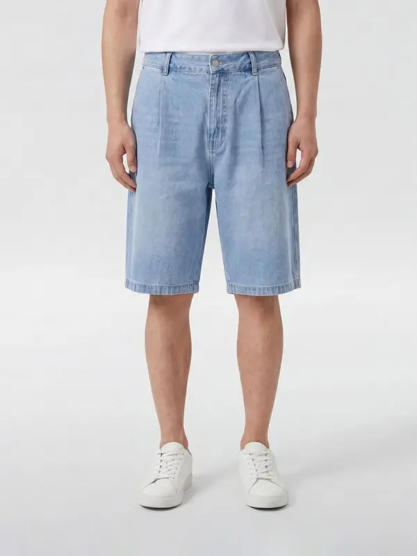 DUNST Cotton Denim Cargo Shorts - Blue