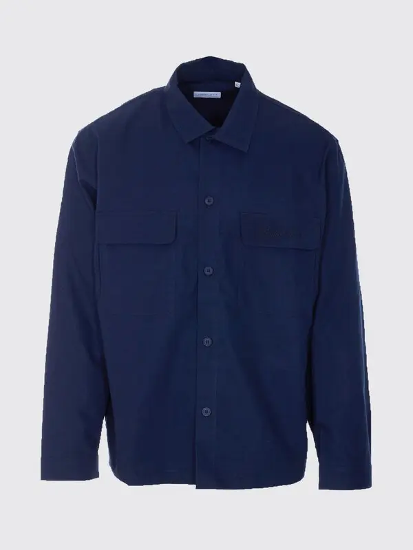 FAMILY FIRST Cotton Shirt Jacket With Dropped Shoulders And Logo