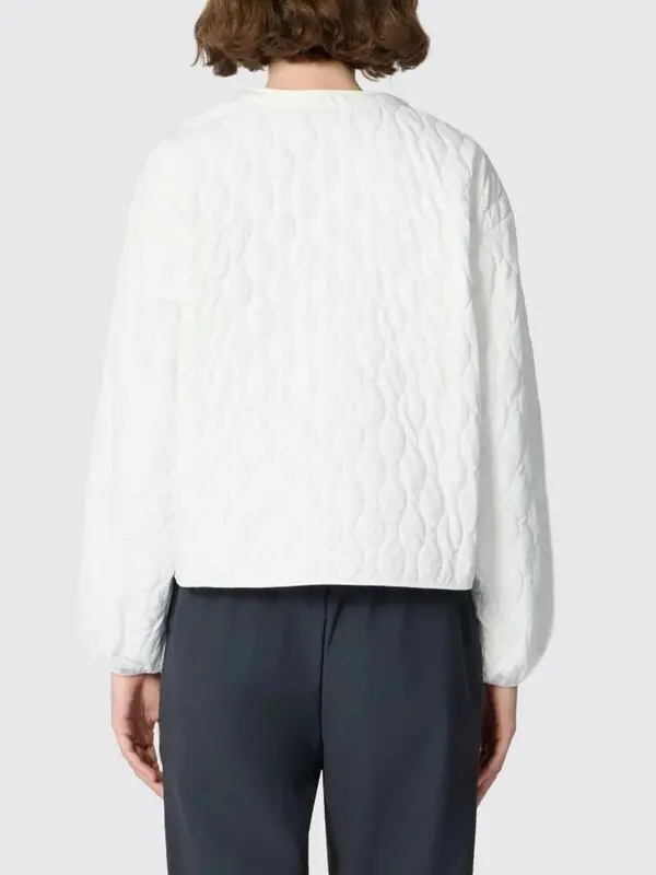 SAVE THE DUCK Short Quilted Jacket In Recycled Polyester With V-neck - Cream
