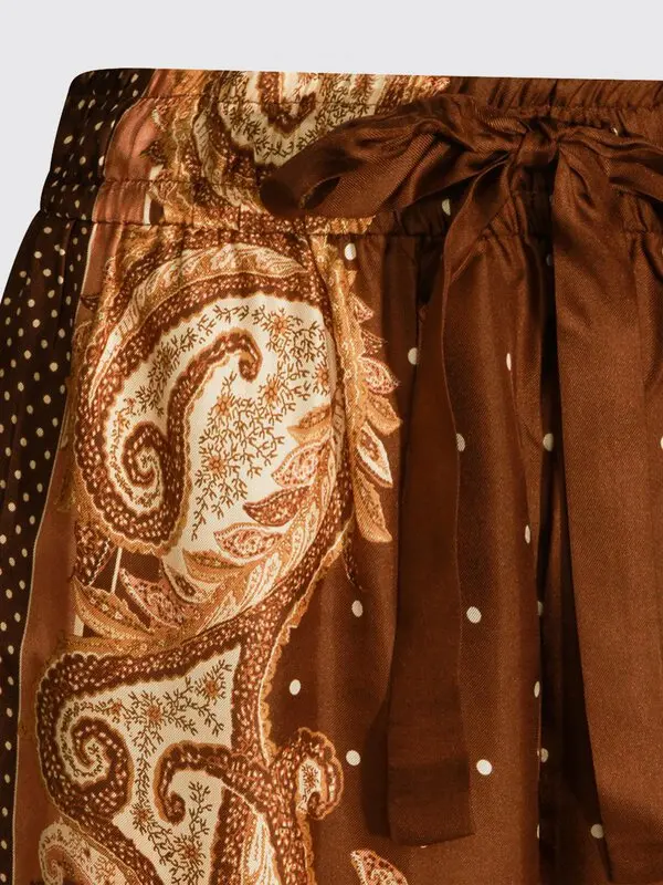 Zimmermann High-waisted Silk Palazzo Trousers With Ethnic Print