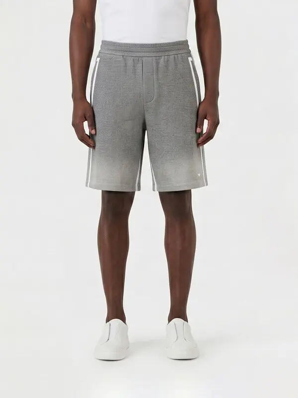 Emporio Armani Textured Shorts With Contrast Piping