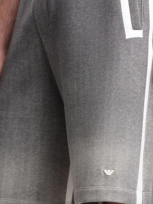 Emporio Armani Textured Shorts With Contrast Piping
