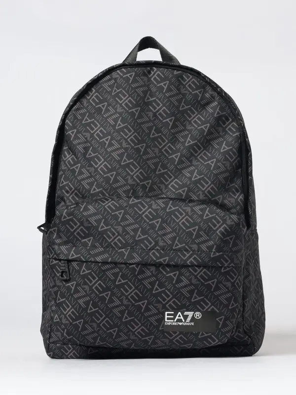EA7 Monogrammed Backpack - Black