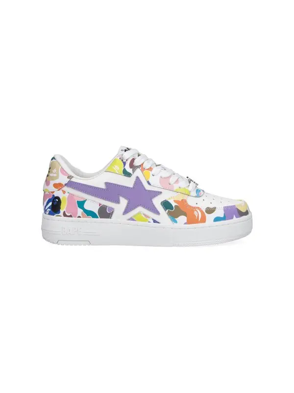 A BATHING APE Sta Icon #2" Leather Sneakers