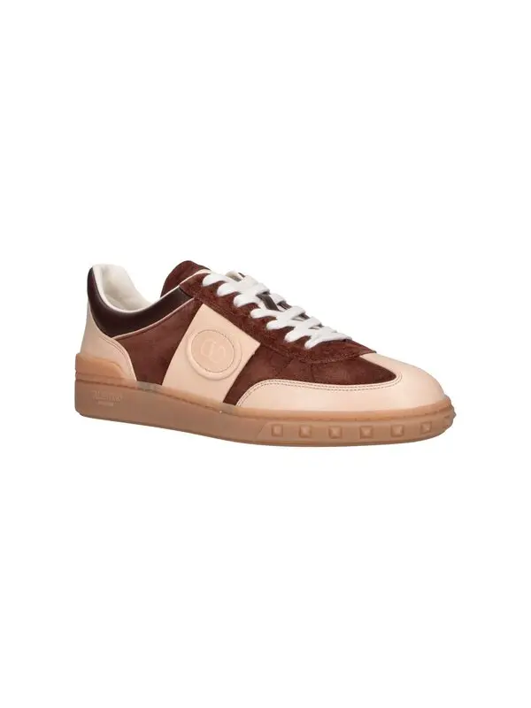 Valentino Garavani Upvillage" Calfskin Sneakers - Brown