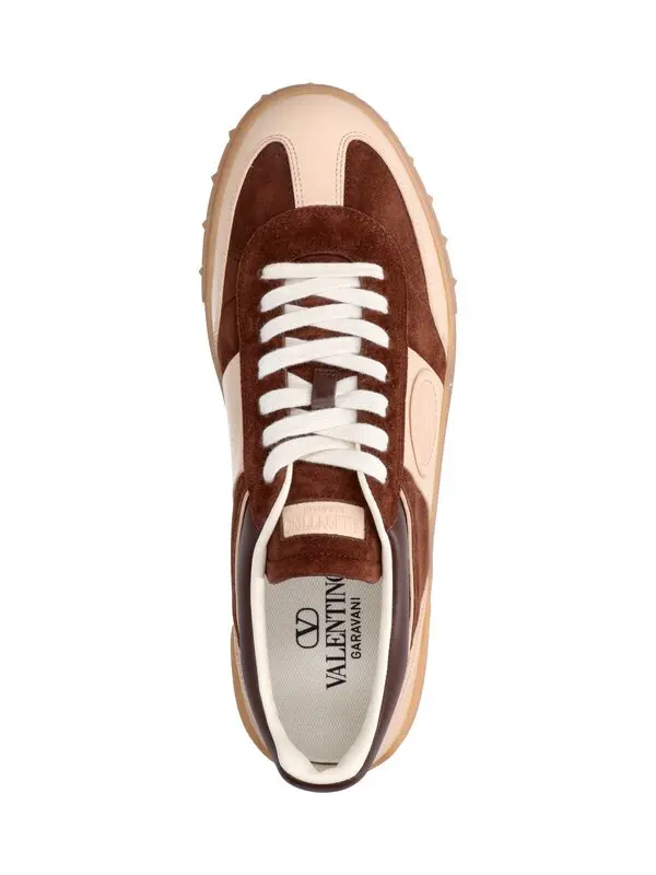 Valentino Garavani Upvillage" Calfskin Sneakers - Brown