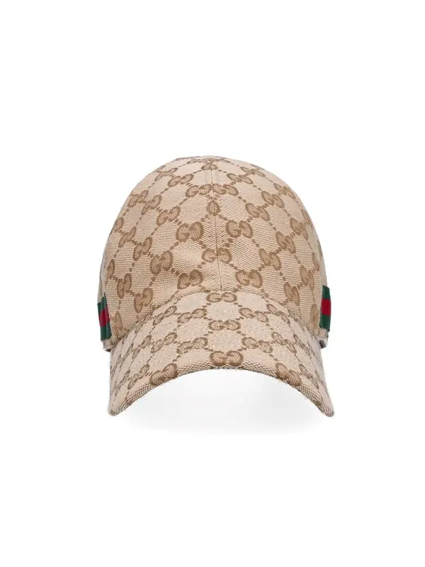 Gucci Baseball Cap "gg" Monogrammed Canvas - Beige