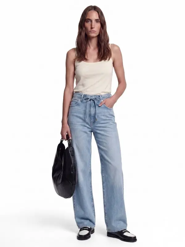 FRAME The Bow Straight Jeans - Light Blue