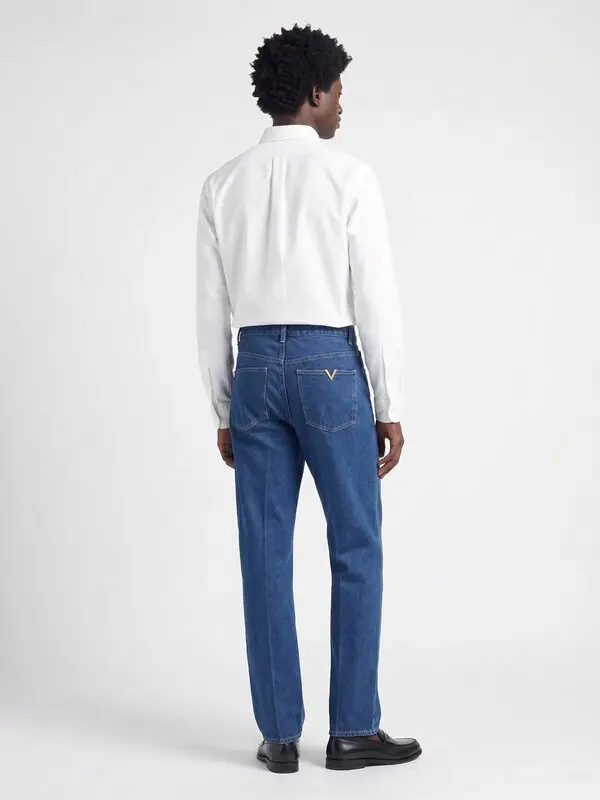 Valentino Garavani Vgold" Straight Leg Jeans