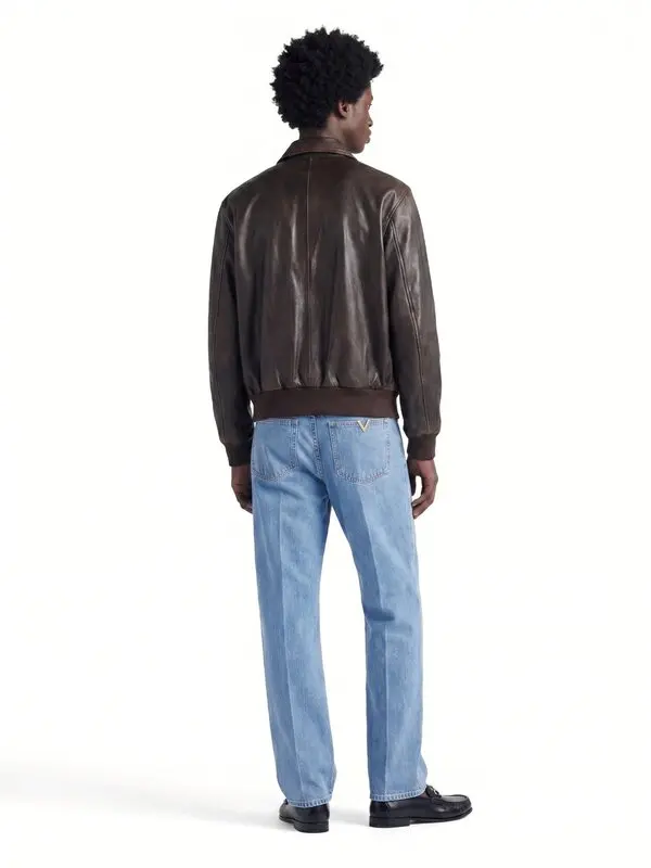 Valentino Garavani Vgold" Straight Leg Jeans