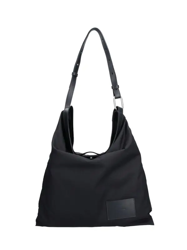 JIL SANDER Soft Rolled Hobo Shoulder Bag - Black