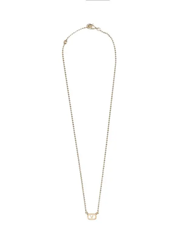 Valentino Garavani Vlogo Necklace With Crystal Detail