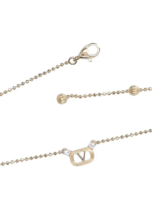 Valentino Garavani Vlogo Necklace With Crystal Detail