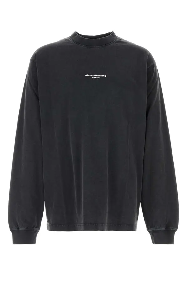 Alexander Wang Slate Cotton Oversize T-shirt - Gray