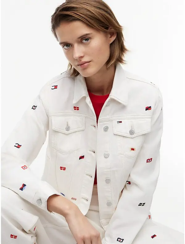 Tommy Hilfiger Embroidered Denim Trucker Jacket