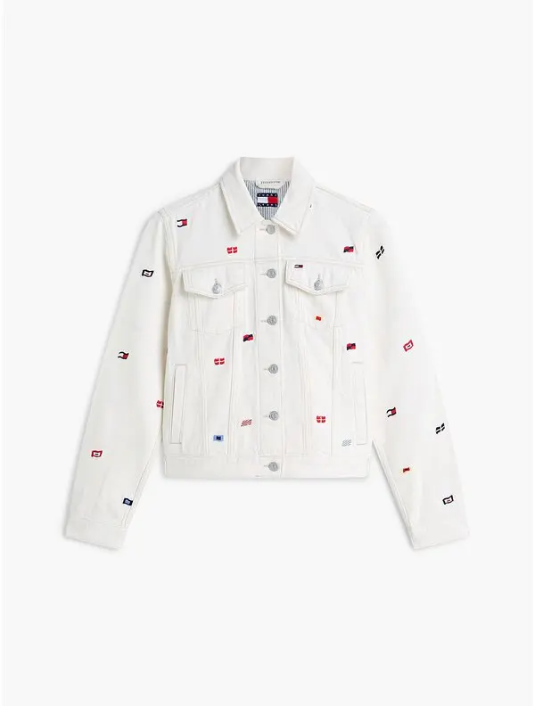 Tommy Hilfiger Embroidered Denim Trucker Jacket
