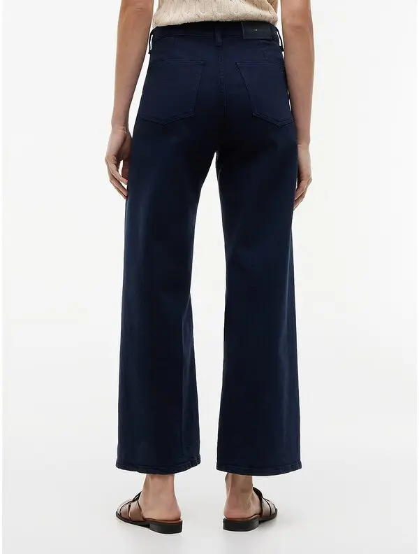 Tommy Hilfiger High-rise Cropped Wide Leg Jeans - Navy