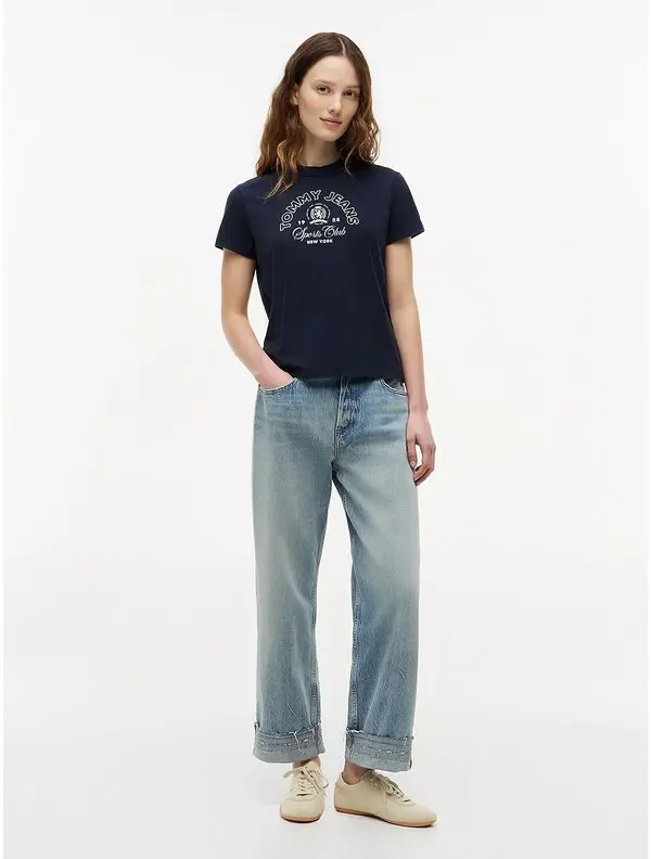Tommy Hilfiger Slim Straight Selvedge Denim With Raw Edge Cuffs