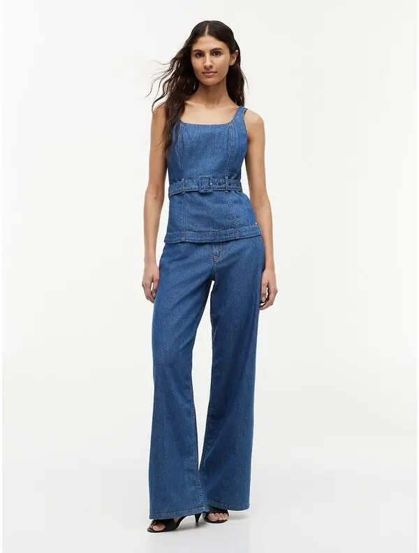 Tommy Hilfiger Belted Denim Tank Top