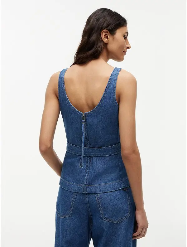 Tommy Hilfiger Belted Denim Tank Top