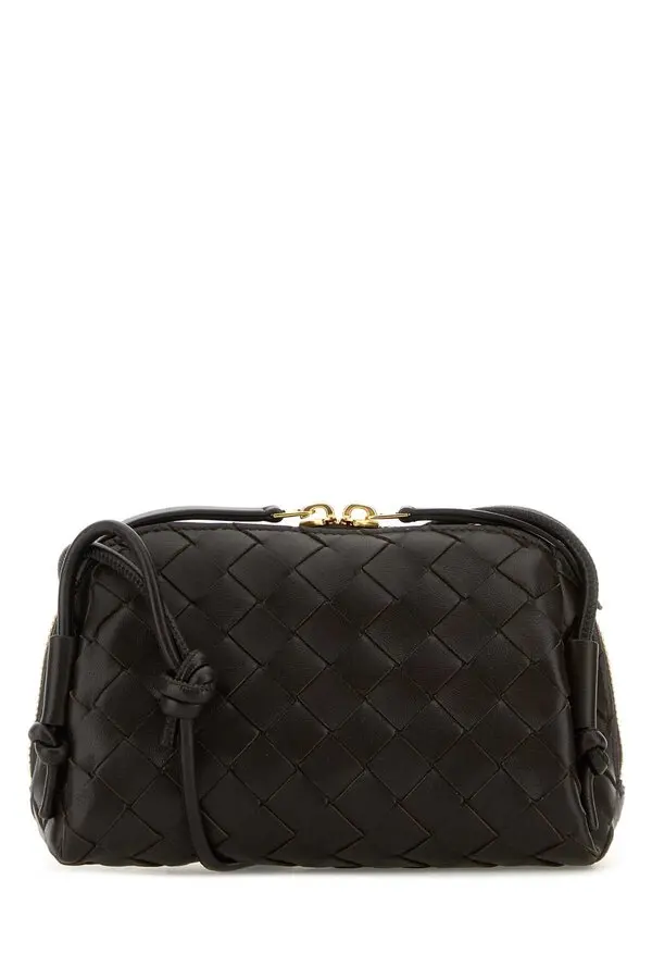 Bottega Veneta Woven Leather Crossbody Bag - Brown