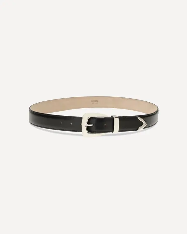 Khaite Benny Belt In Suede - Black
