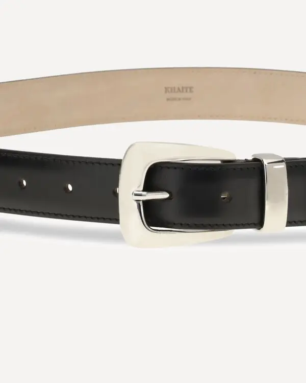 Khaite Benny Belt In Suede - Black