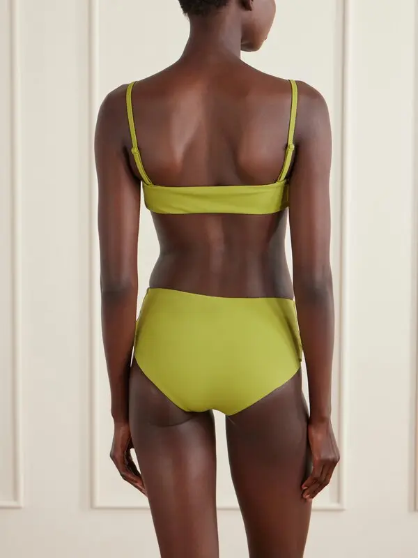 Christopher Esber Ruched Orbit Embellished Bikini Bottoms