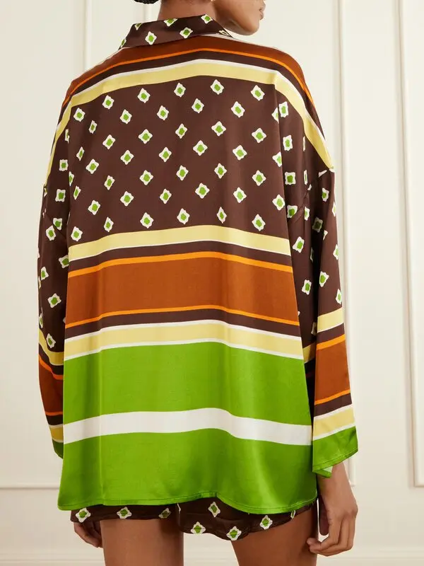 Faithfull The Brand Cora Printed Satin Shirt