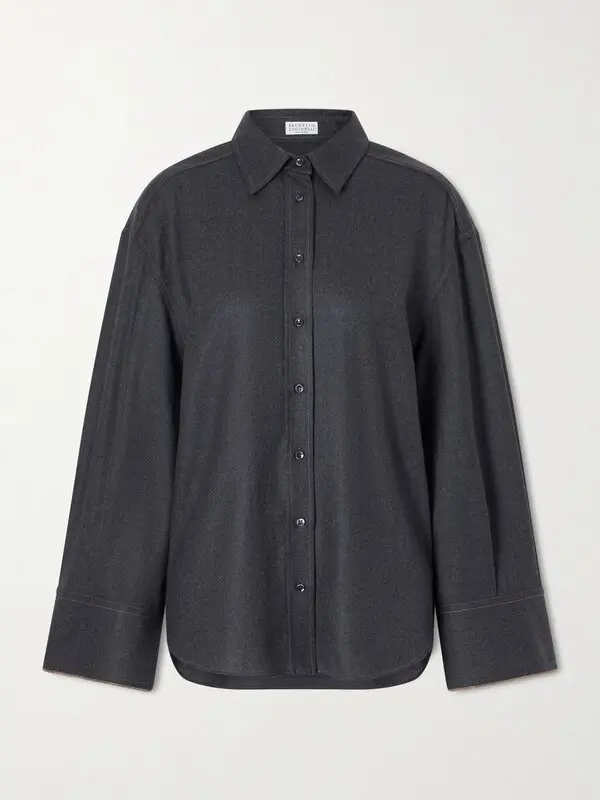 Brunello Cucinelli Oversized Wool Shirt