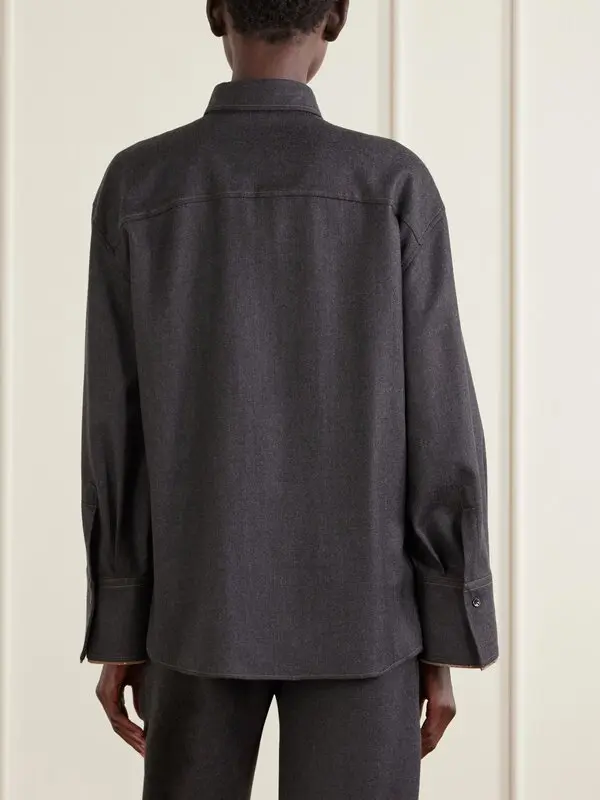 Brunello Cucinelli Oversized Wool Shirt