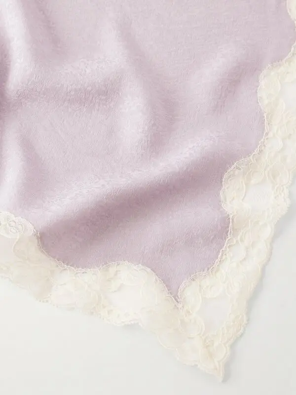 Chloé Lace-trimmed Silk Scarf