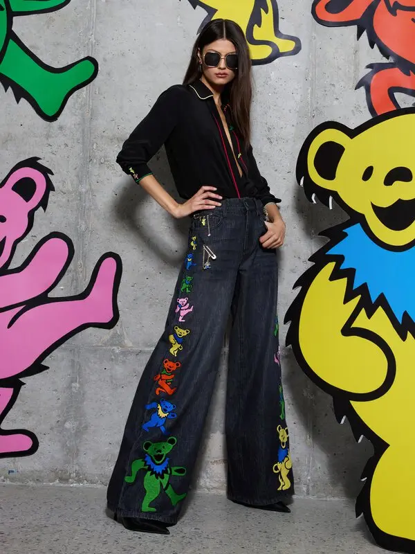 Alice + Olivia X Grateful Dead Willa Silk Blouse