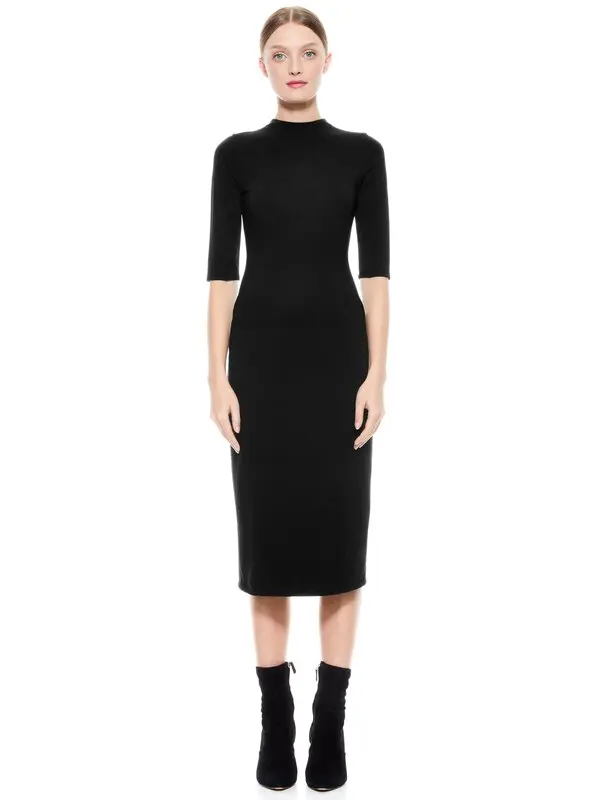 Alice + Olivia Delora Midi Dress - Black